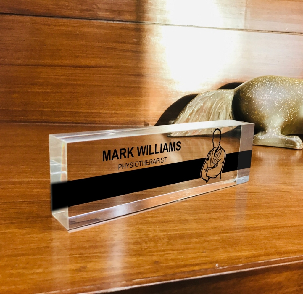Acrylic Desk Name Plate Doctor - ooclas