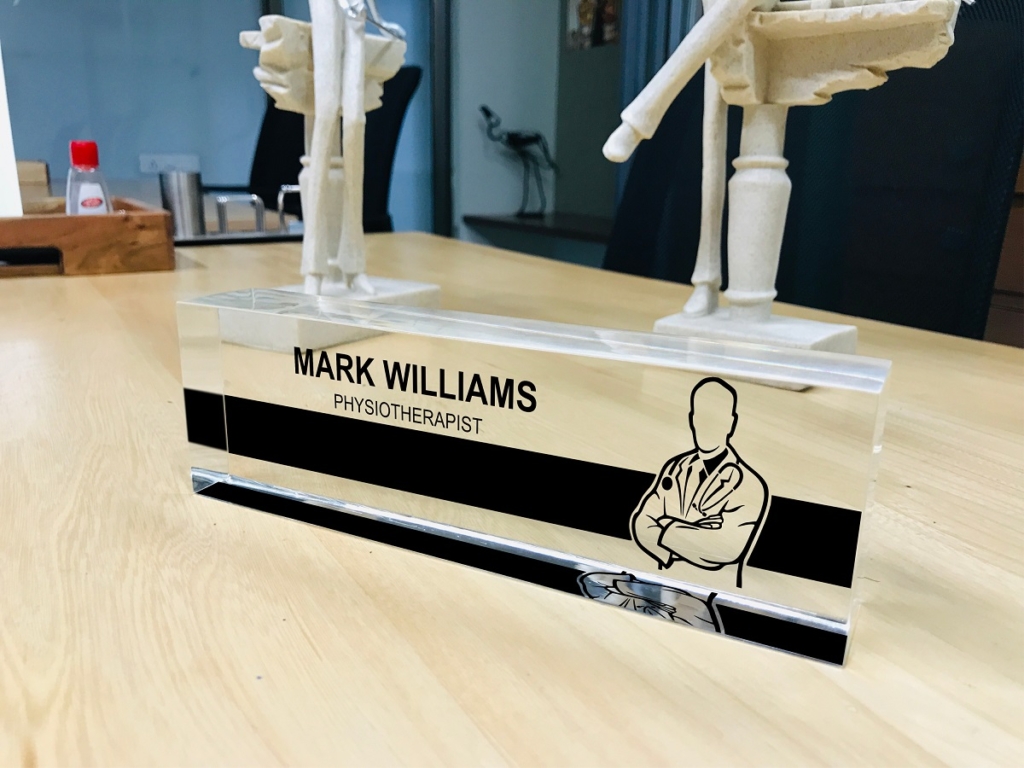 Acrylic Desk Name Plate Doctor - ooclas