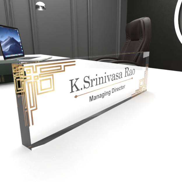 Customize Desk Name Plate Gold Design - ooclas