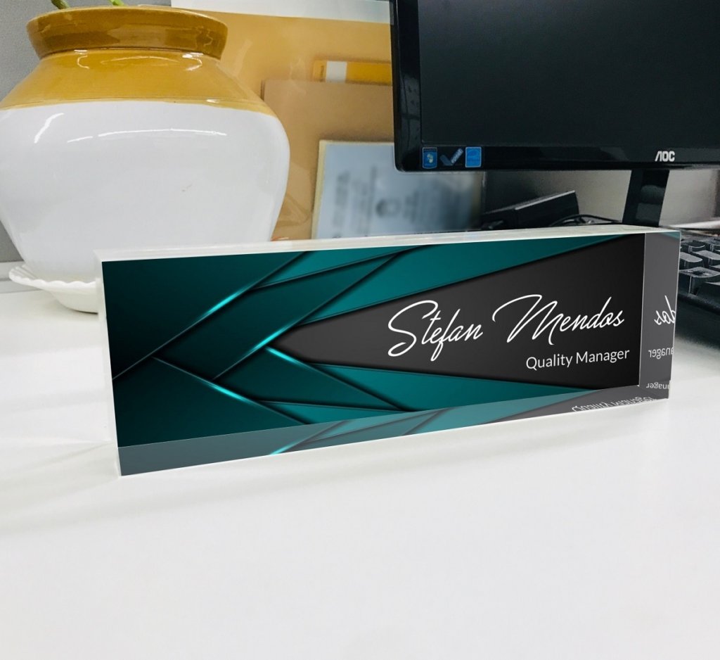 Acrylic Desk Name Plate Stylist Design - ooclas