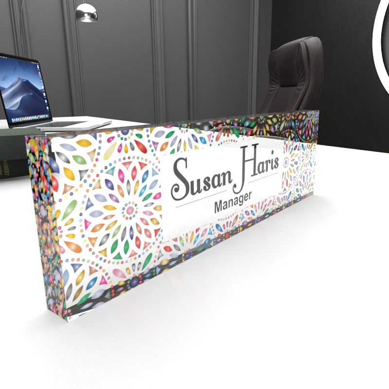 Customize Desk Name Plate Unique Design Art - ooclas