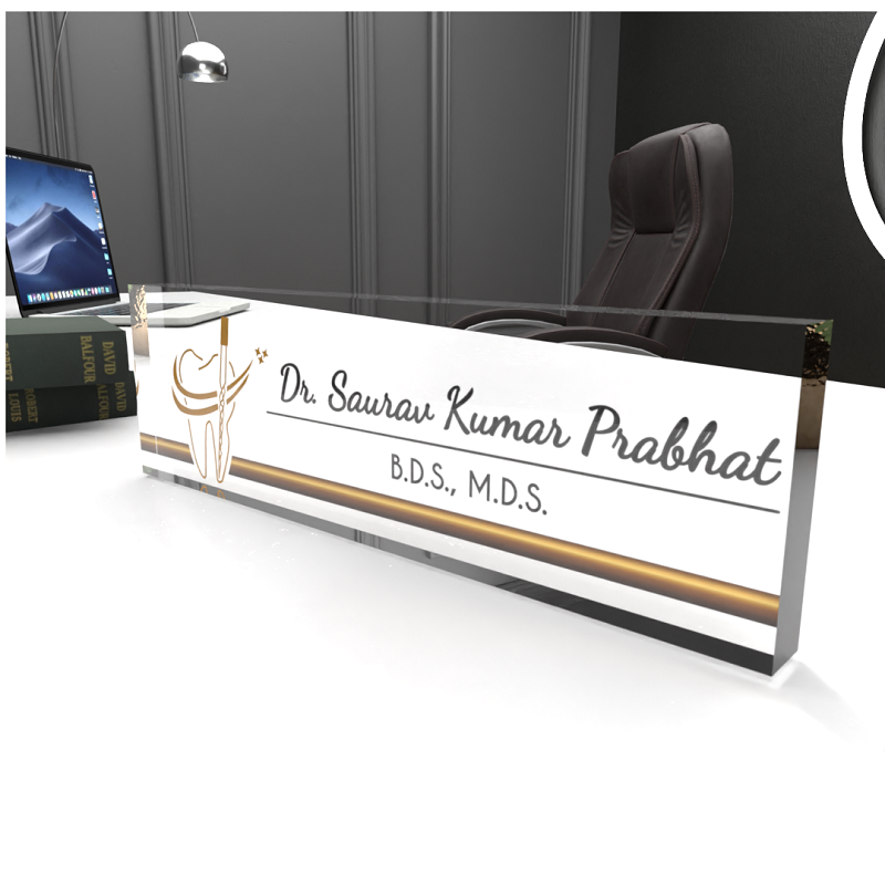 Customize Desk Name Plate for Dentist - ooclas