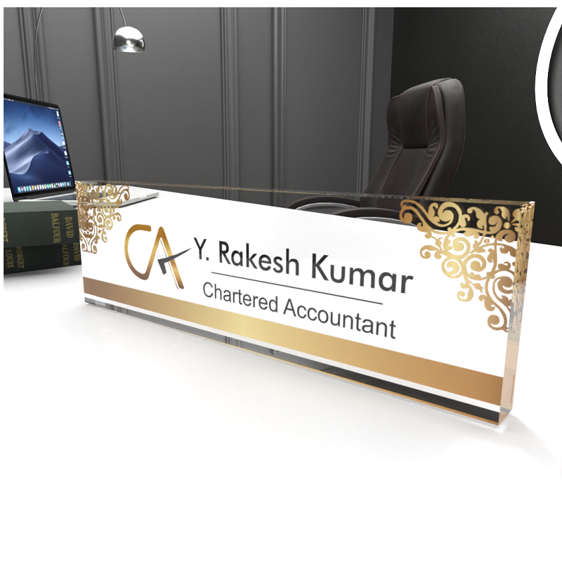 Customize Desk Name Plate for Chartered Accountant - ooclas