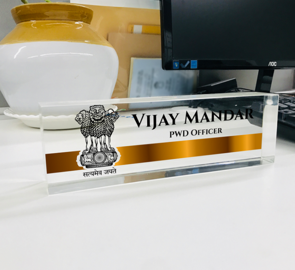 Executive Personalized Acrylic Desk Name Plate - ooclas