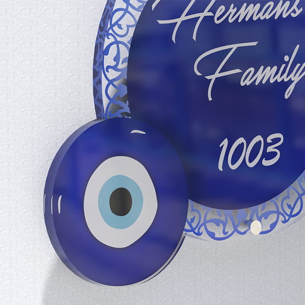 Evil Eye Name Plate | Custom Acrylic Door Name Plates - ooclas