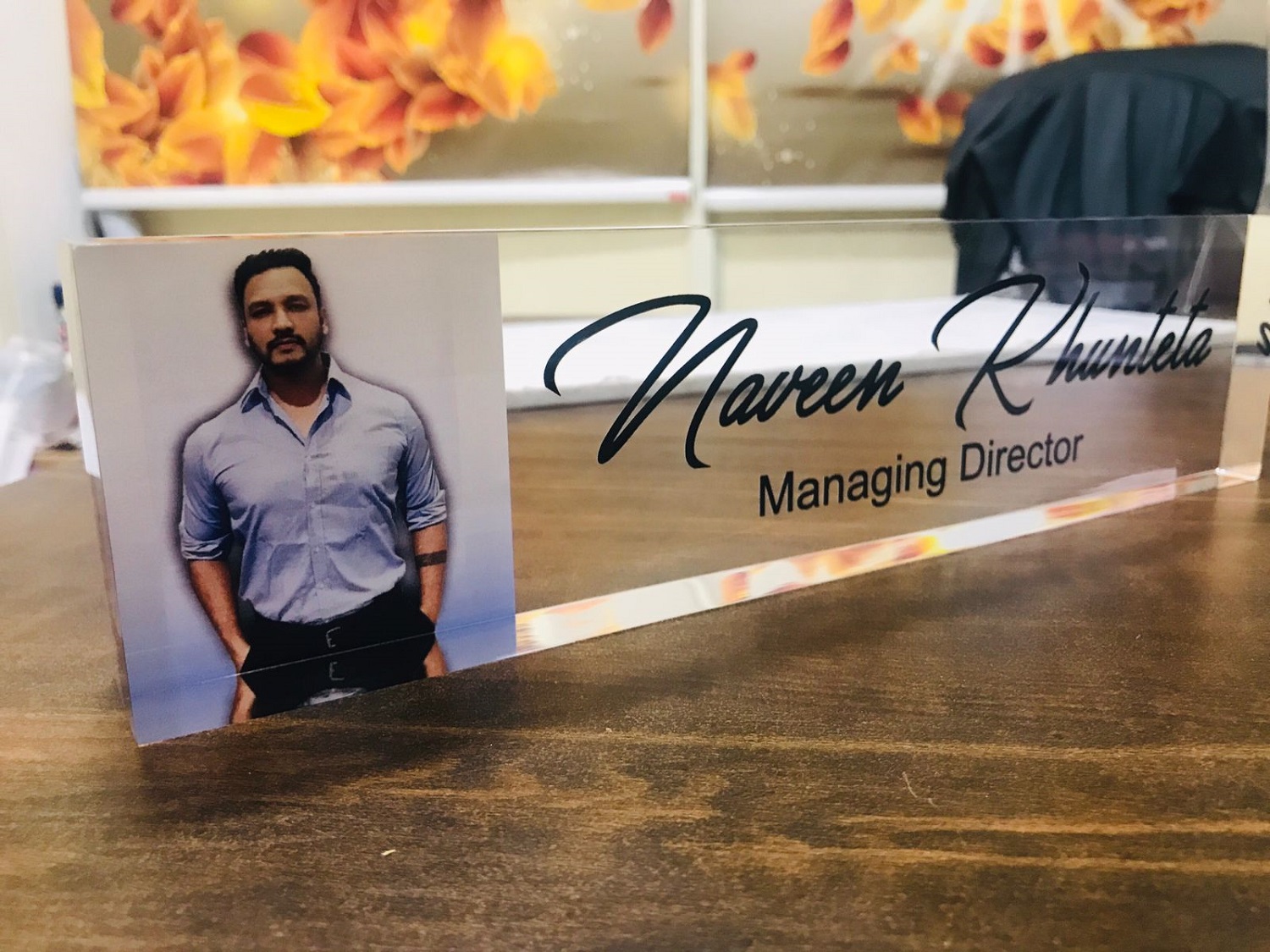 Acrylic Name Plate with your Photo/Logo - ooclas
